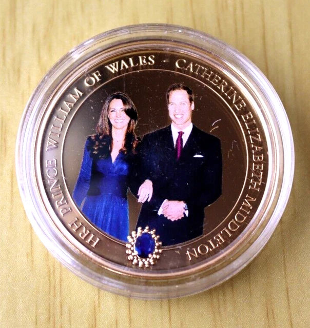 PRINCE WILLIAM & Kate Royal Engagement Cook Islands $1 Dollar Coin 2010 ...