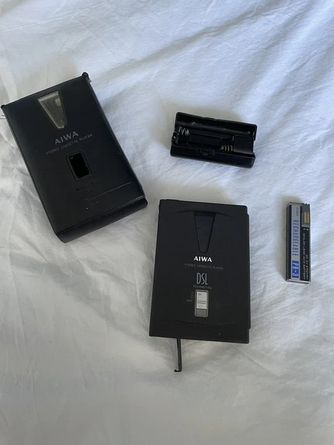 AIWA SUPER RARE Walkman DSL HS-PL303 With Case, Rechargeable Battery ...