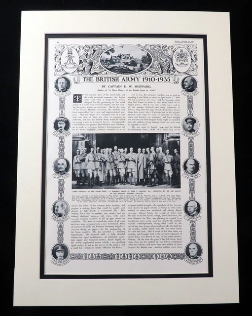 WW1 THE BRITISH Army Military History Allenby Haig Kitchner 1935 ...