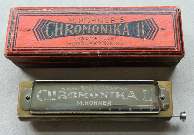 M HOHNER CHROMONIKA, Harmonica, II in Original Box. Vintage 1945. £30. ...