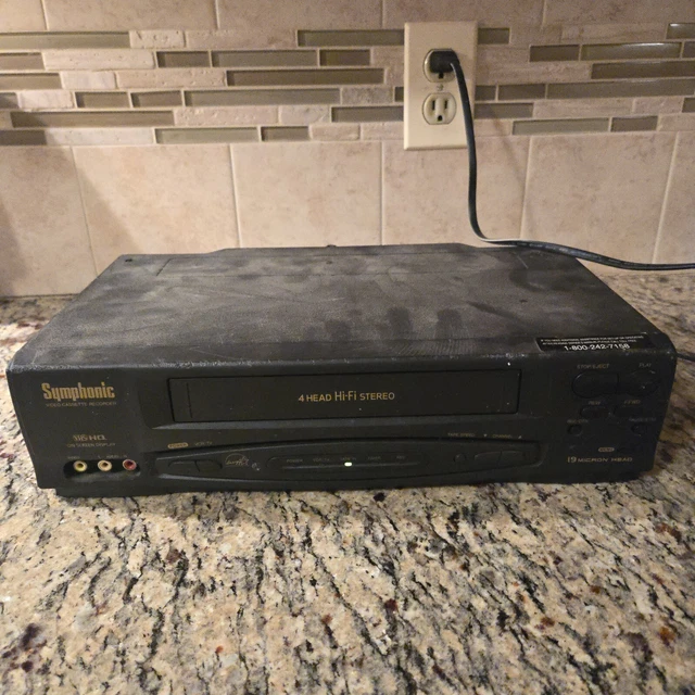 SYMPHONIC VIDEO CASSETTE Recorder VCR VHS Player Won't Read VHS Parts ...