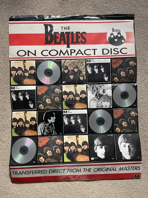 THE BEATLES ON Compact Disc 1980s Original PVC Store Display EMI ...