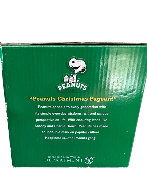 DEPARTMENT 56 PEANUTS Charlie Brown CHRISTMAS PAGEANT Nativity Set 8 ...