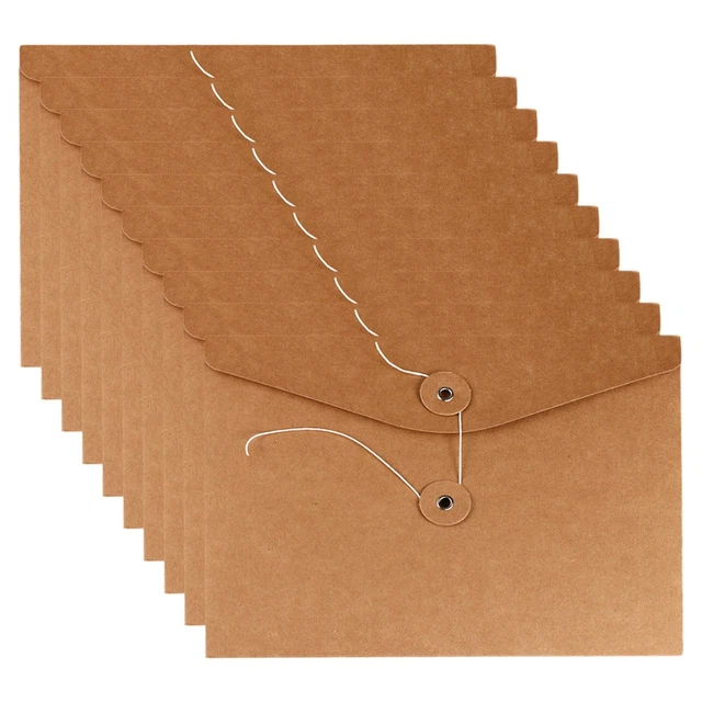 10PCS KRAFT PAPER File Pocket Horizontal Type A5 Filing Paper Bag ...