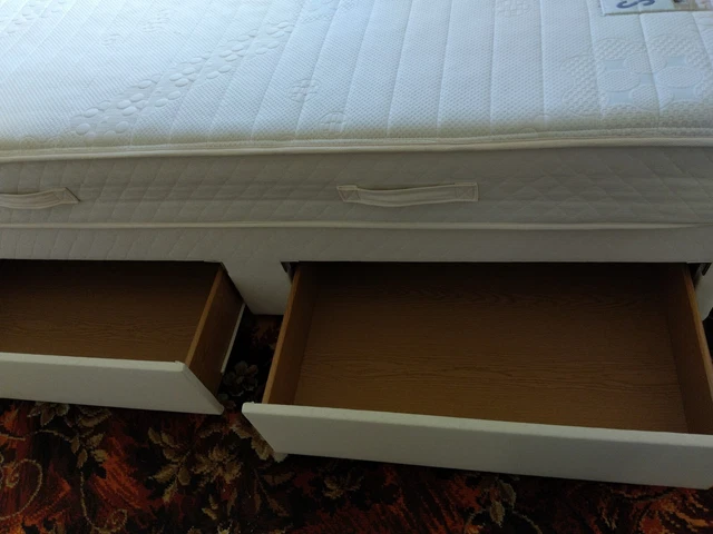 SLUMBERLAND SINGLE DIVAN bed and mattress With Drawers £35.00 - PicClick UK
