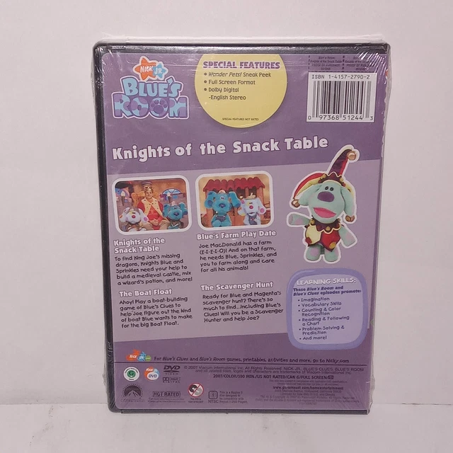 BLUE'S CLUES BLUE'S Room Knights of the Snack Table DVD Nick Jr $59.50 ...