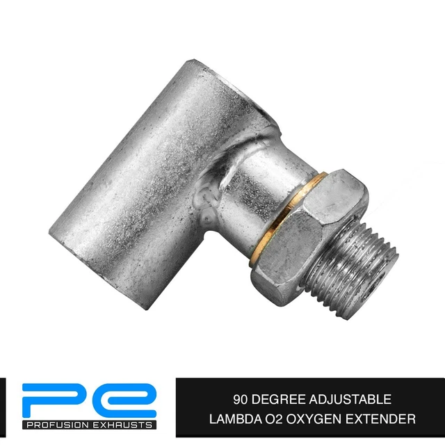 ADJUSTABLE LAMBDA O2 OXYGEN SENSOR BOSS EXTENDER SPACER M18 x1.5 90 ...