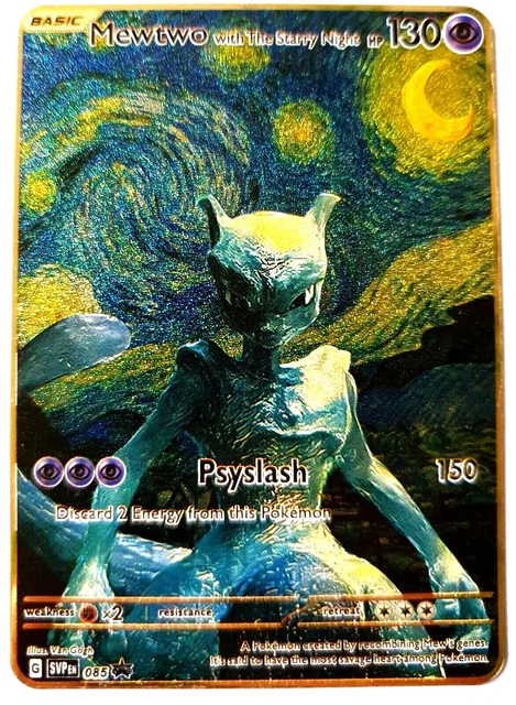 POKEMON VAN GOGH MEW with the Starry Night GOLD METAL FanArt ...