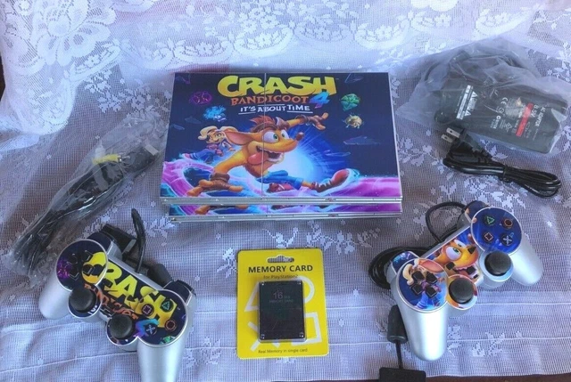 SONY PLAYSTATION 2 Ps2 Slim Vinyl Skin Console Lot Bundle With 7 Games ...