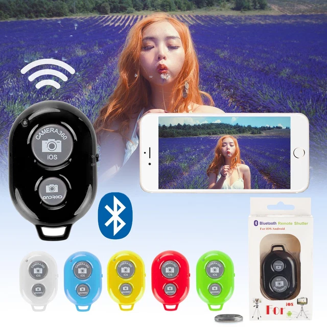 BLUETOOTH REMOTE CONTROL Camera Selfie Shutter Stick Button for iphone ...