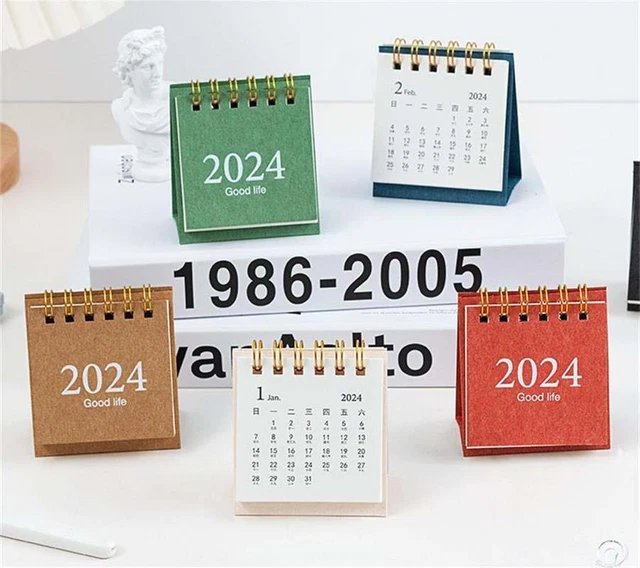 MINI SCRIVANIA PORTATILE 2024 calendario Creative Coil calendario ...