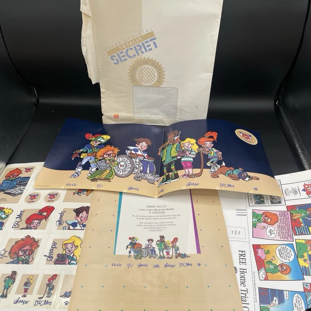 BURGER KING KIDS Club Welcome Packet Membership Card Stickers Poster ...