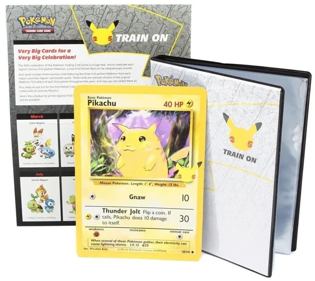 POKÉMON TCG 25TH Anniversary Jumbo First Partner Collector Binder ...