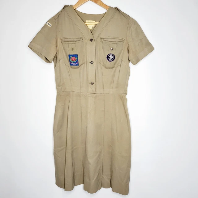 VINTAGE 1950S 60S Girl Scout Uniform Women's Uniform Dress 1st North ...