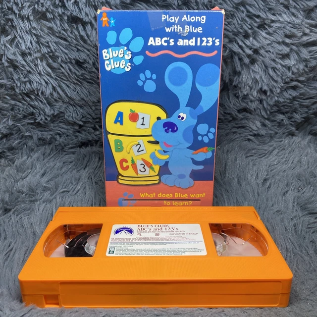 BLUE’S CLUES ABC’S and 123’s VHS 1999 Nickelodeon Nick Jr Cartoon ...