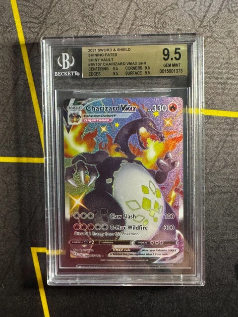 CHARIZARD VMAX SV107/SV122 Full Art 2021 Shining Fates BGS 9.5 GEM MINT ...