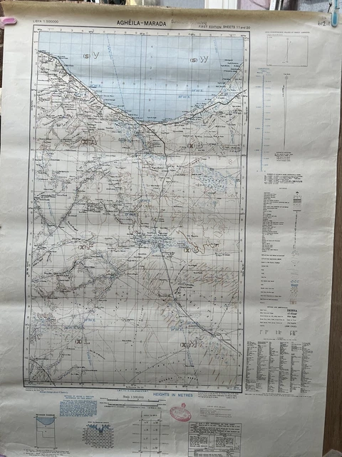 WW2 BRITISH MAP 1:500,000 Libya El Agheila, good condition £10.00 ...