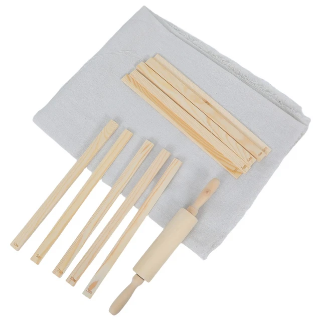 12 PCS CLAY Slab Tools Polymer Rolling Roller Guide Pottery £36.65 ...