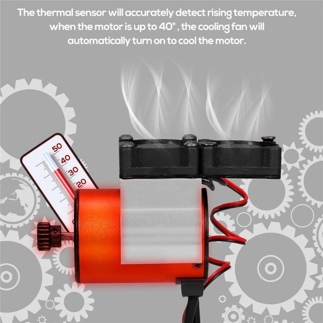 ALLOY CLAMP HEATSINK Motor Heat Sink Double Cooling Fan with Thermal £8 ...