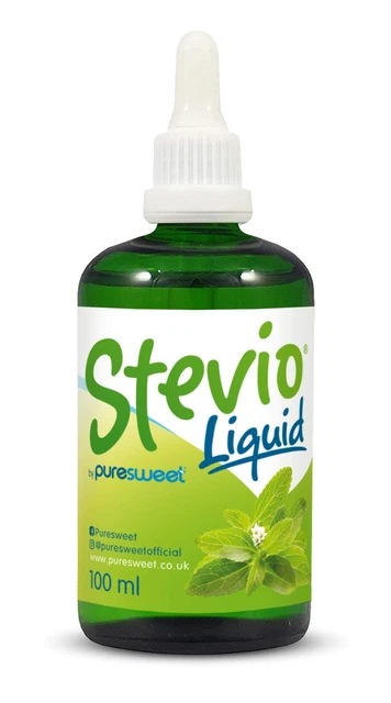 STEVIO® STEVIA LIQUID Drops 100ml, Pure Stevia, 100 ml (Pack of 1 ...