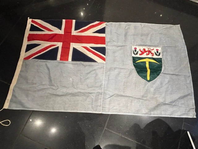 ORIGINAL POST WW2 British RHODESIAN Army Union Jack FLAG, dated 1958 ...