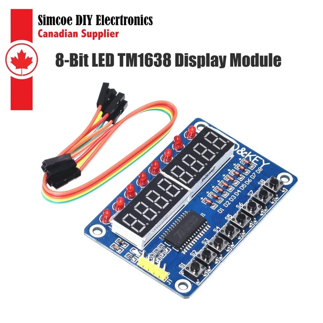 TM1638 MODULE FOR AVR Arduino 8-Bit Digital LED Tube 8-Bit Display #562 $5.48 - PicClick CA