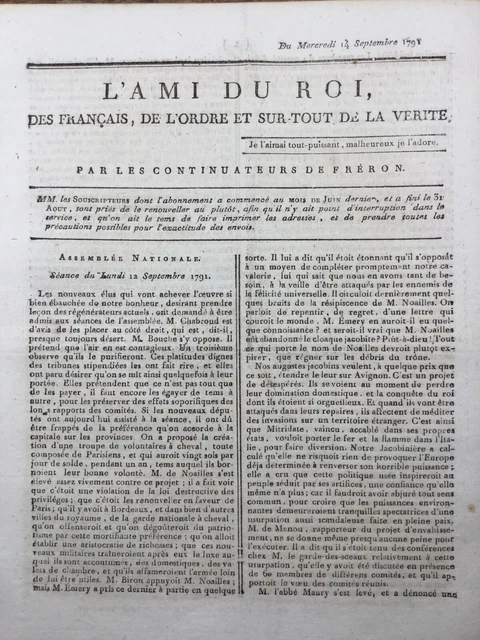 JOURNAL ROYALISTE AVIGNON et la Révolution Française 1791 Vaucluse ...