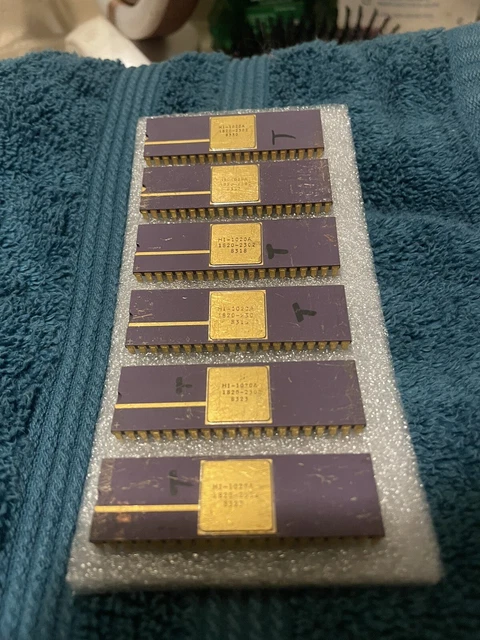 VINTAGE CPU GOLD Top Gold Leg IC Chips for Collection Or Recovery Scrap ...