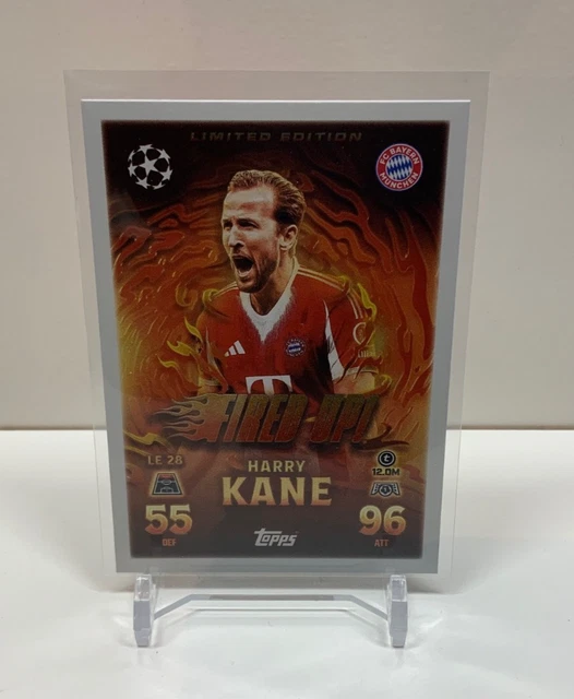TOPPS MATCH ATTAX 25/26 2026 Limited Edition Harry Kane Fired Up ...