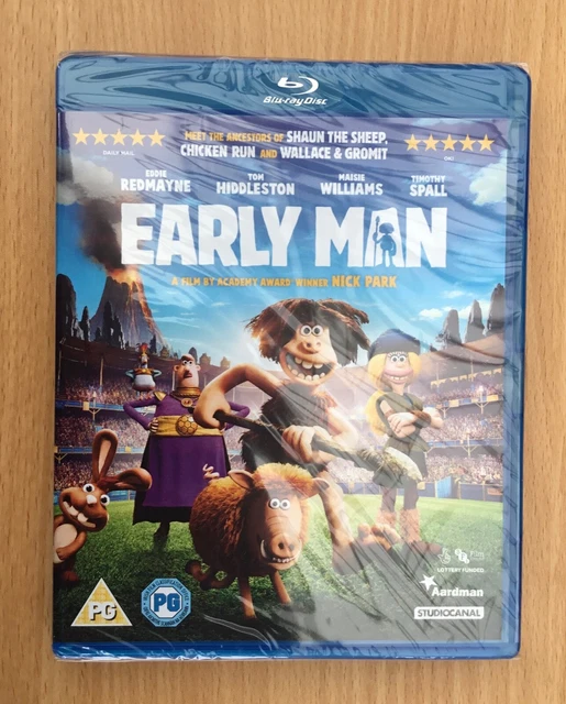 🌟EARLY MAN🌟AARDMAN🌟NICK PARK🌟BLU RAY DVD🌟NEW AND SEALED🌟UK🇬🇧SELLER🌟 £9. ...