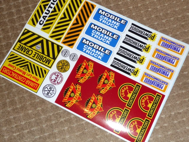 LUMAR LOUIS MARX & Co Powerhouse Replacement Sticker Selection A4 sheet ...