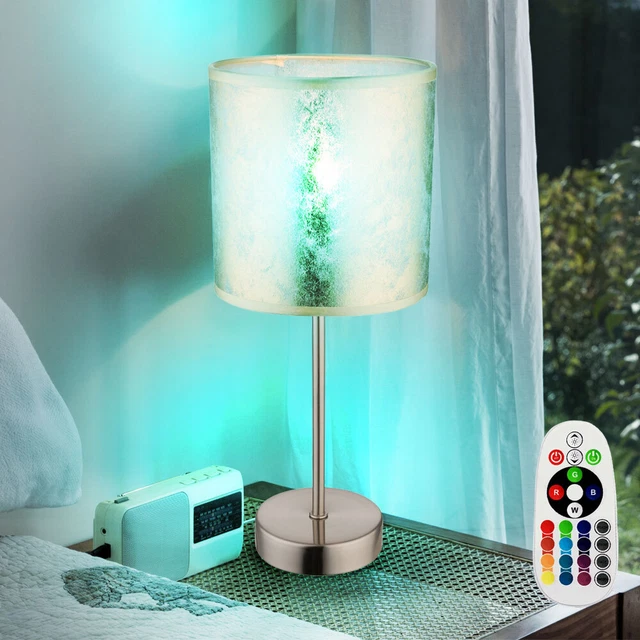 LAMPE DE TABLE Chevet Accumulateur Luminaire RGB Dimmable LED Télécommande Or EUR 39,56 ...