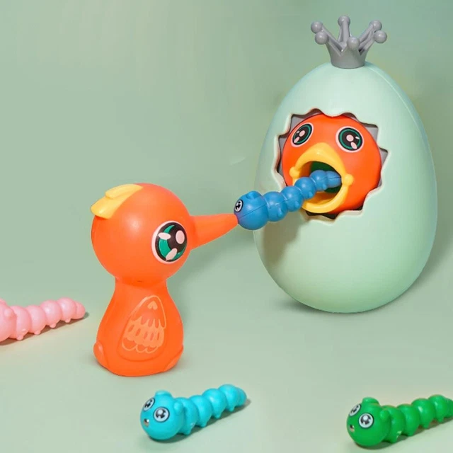 ROLY-POLY PIGGY BANK Colorful Hand-Eye Coordination Woodpecker Catch Worm Game £9.02 - PicClick UK