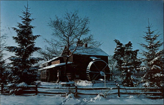 INDIAN MILL AT Tamsin Park ~ Peninsula Ohio ~ winter snow ~ advertising ...
