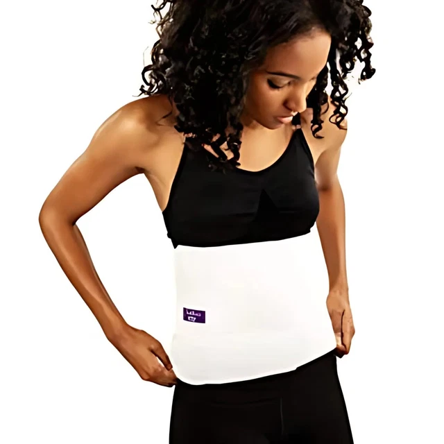 CONTOURMD ABDOMINAL BINDER Post Surgery Compression Wrap - White 9in ...