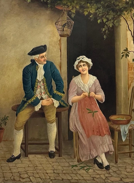 OLIVER STOCKMAN (ENGLISH School) : The Courtship , Oil On Canvas ...