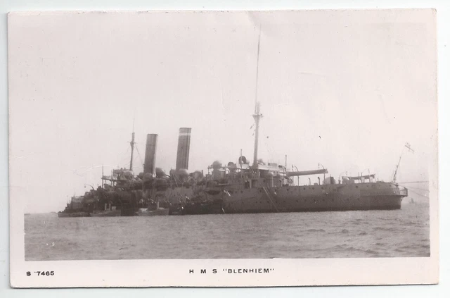 HMS BLENHEIM BLAKE class Armoured Cruiser Royal Navy RP PC £10.00 ...