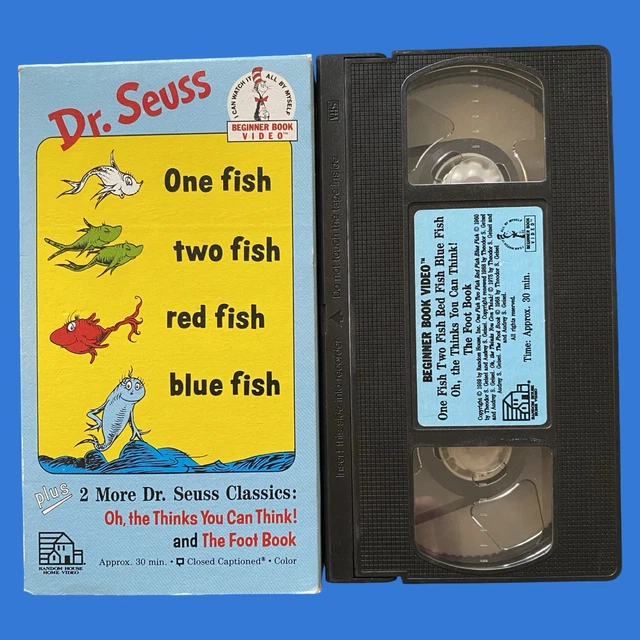 DR. SEUSS - One Fish Two Fish Red Fish Blue Fish (VHS, 1989). Free ...