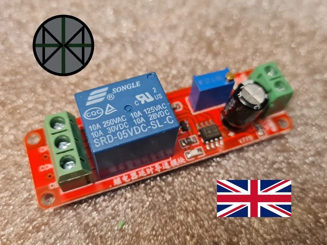 NE555 5V DC Adjustable Time Delay Relay Timer Switch Module Shield 0~10S £3.95 - PicClick UK
