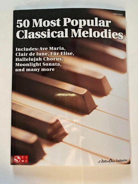 50 MOST POPULAR Classical Melodies for Easy Piano Solo Music Book Ave ...