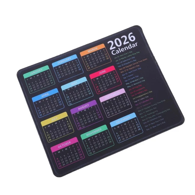 MOUSE PAD CALENDAR: 2026 Calendar Mousepad - 2026 Desktop Mat For ...