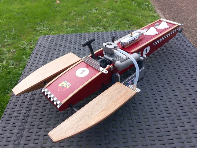 RARE MODEL BOAT. Tether Boat With Gas Nitro Marine Glow Engine. Shelf ...