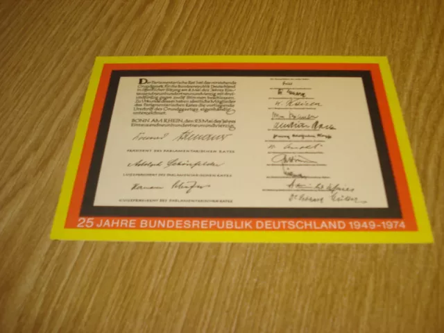 #AMPKI267-3 PLUS KARTE Pluskarte 25 Jahre Bundesrepublik Deutschland ... #AMPKI267-3 PLUS KARTE Pluskarte 25 Jahre Bundesrepublik Deutschland ...