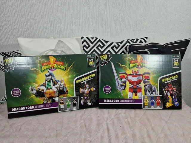 MIGHTY MORPHIN POWER Rangers Megazord And Dragonzord Building Blocks ...