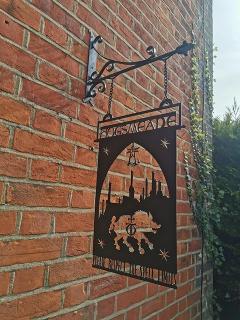 HARRY POTTER HOGSMEADE hanging Village Sign - Wizarding World Sign £119 ...