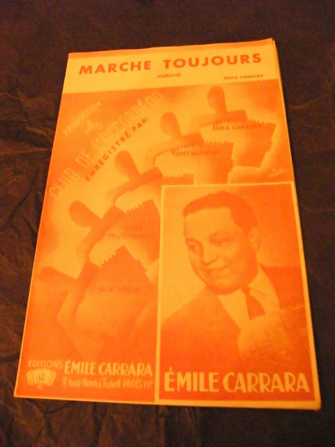 &PARTITION MARCHE TOUJOURS Emile Carrara 1950 Music Sheet" EUR 5,00 ...