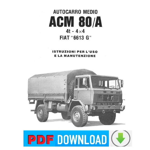 AUTOCARRO FIAT 6613 G IVECO ACM 80 Manuale uso manutenzione Libretto ...