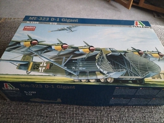 ITALERI 1:72 SCALE Messerschmitt Me323 D1 Gigant Model Kit New Complete ...