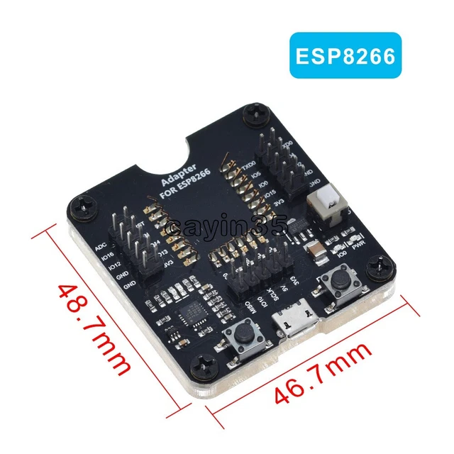 ESP8266 DEVELOPMENT BOARD Test Programmer Socket Downloader For ESP-12S ...