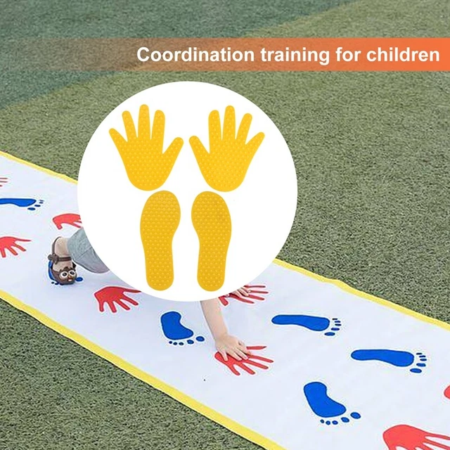 8 PAIRS HANDS and Feet Game 4 Color Toys for Kids Jump Play Mat ...